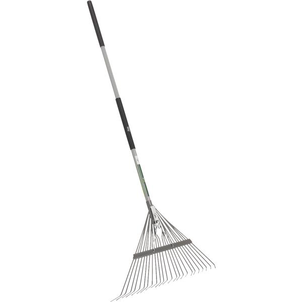 Best Garden Steel Leaf Rake 24 In. with 50 In. Fiberglass Handle (24 ...